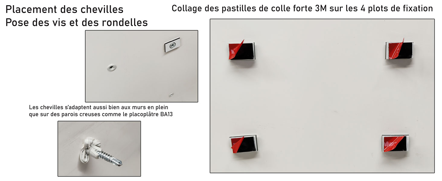 Fixations plaque signalétique : vis, entretoises, adhésifs - Autocollant.fr
